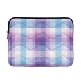 Checkered Pattern with Blue and Purple Quilted Laptop Protective Cases ...