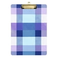 Checkered Pattern with Purple Blue Acrylic Clipboard Drawing Board with ...