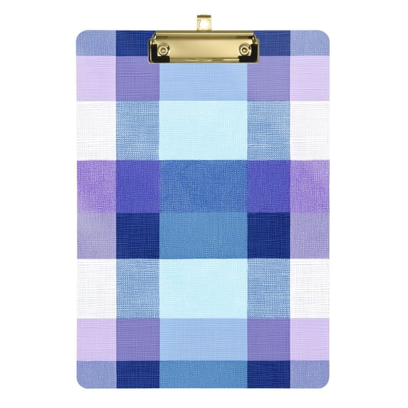 Checkered Pattern with Purple Blue Acrylic Clipboard Drawing Board with ...