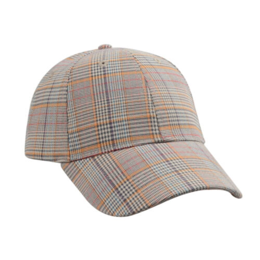 Checkered Plaid Baseball Cap Hat Unisex Mustard - Walmart.com