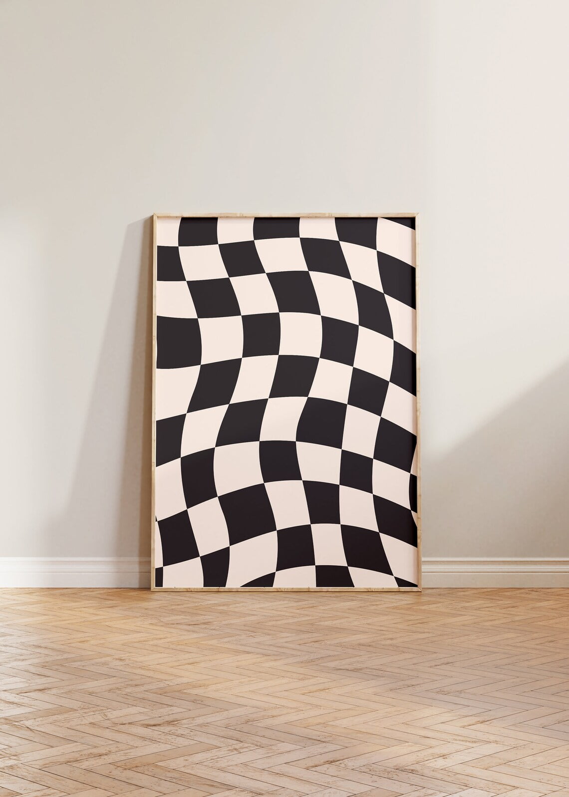 Checkered Print, Abstract Checked Print, Wavy Print, Black White Print ...