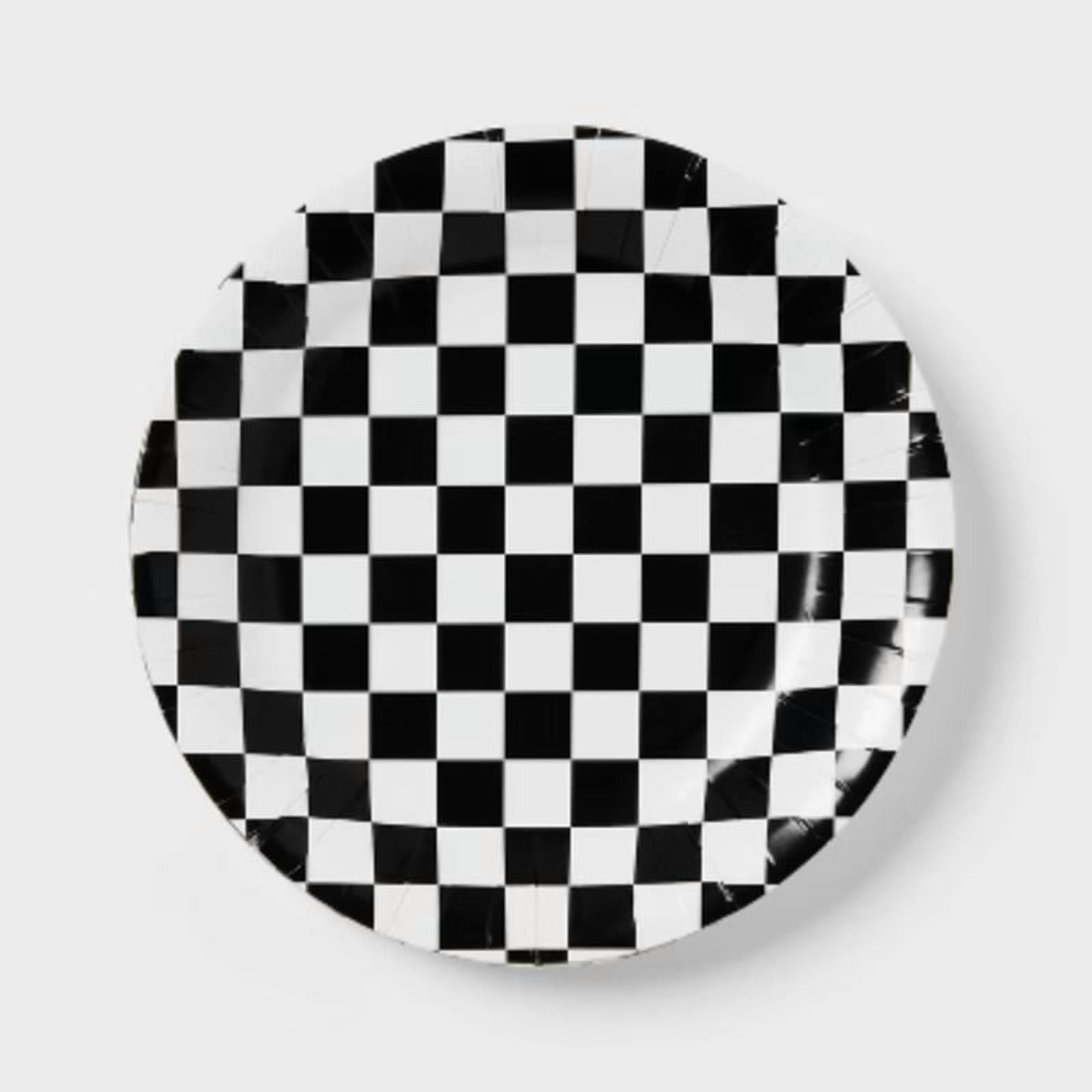 Checkered Print Dinner Plate 20ct - Walmart.com