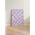Checkered Print Retro Pink Checked Print Checkerboard Print Checkered ...