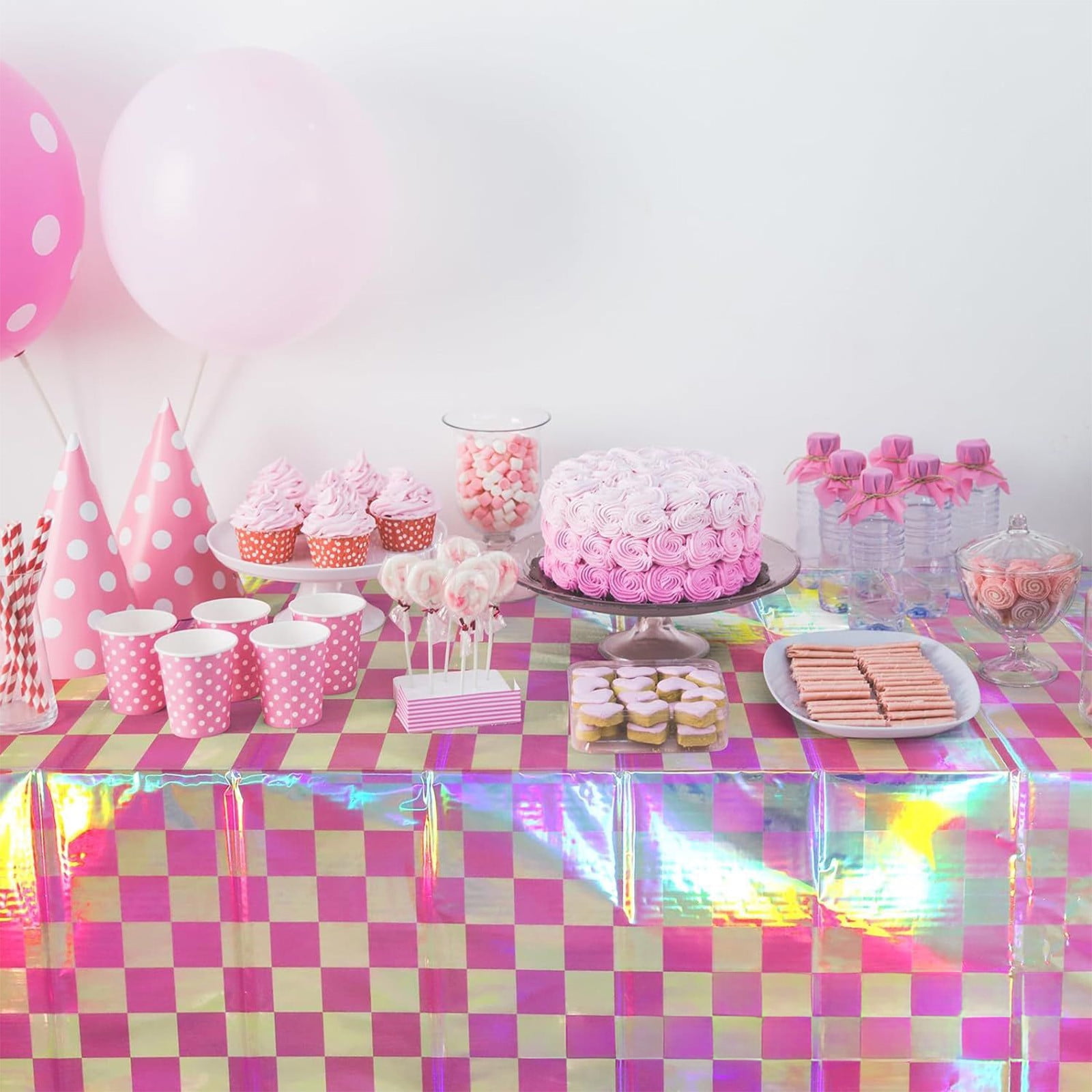 Checkered Race Car Party Tablecloths Checkered Stripes Theme Party ...