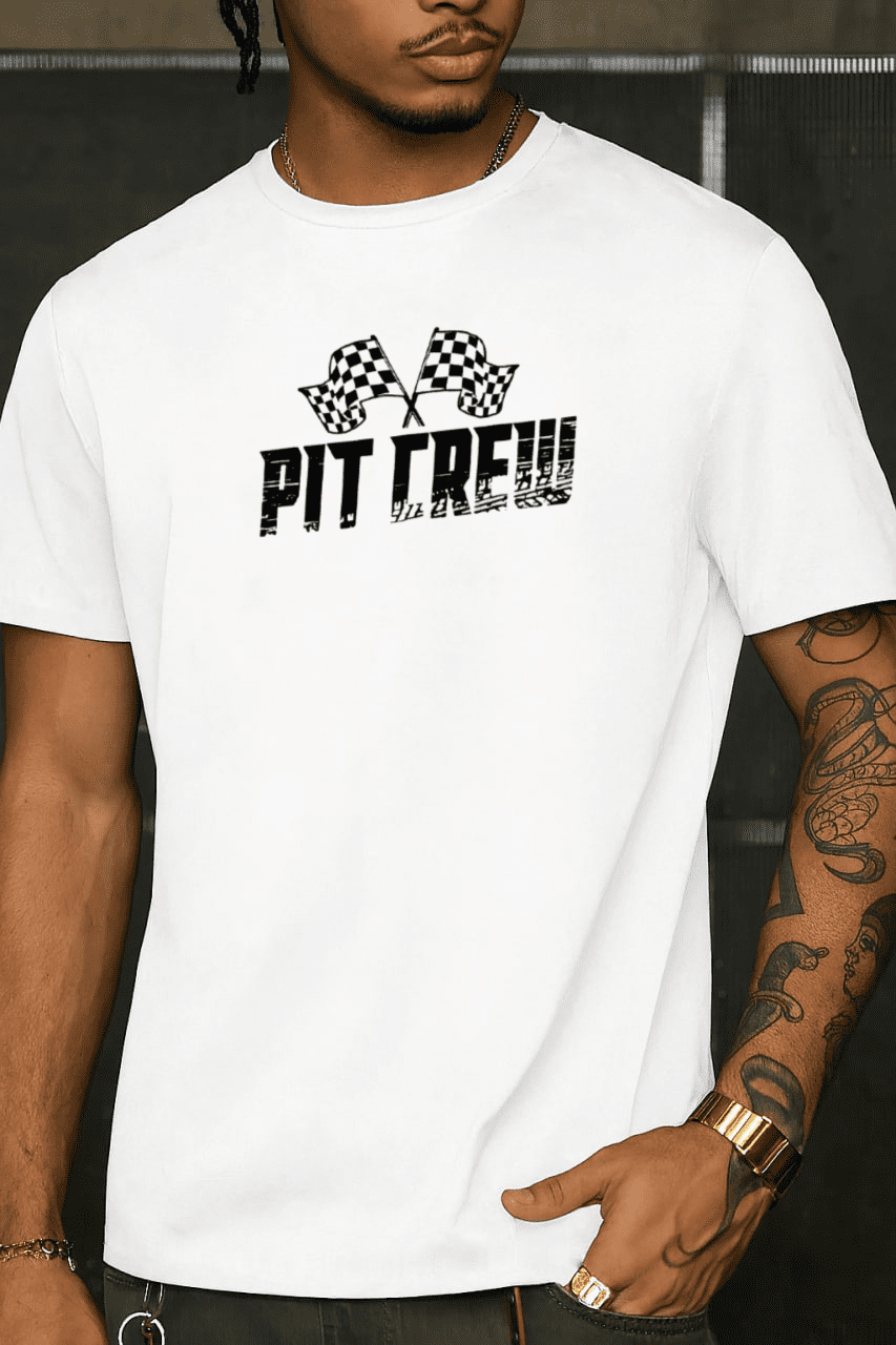 Checkered Racing Flags Pit Stop Inspired Motorsport Graphic Unisex T ...