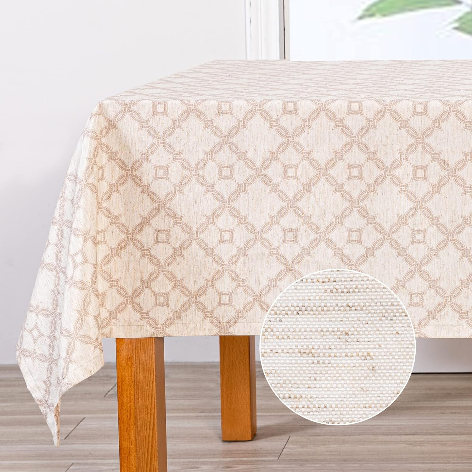 Checkered Rectangle Tablecloth 60x84 Inches - Linen Farmhouse ...
