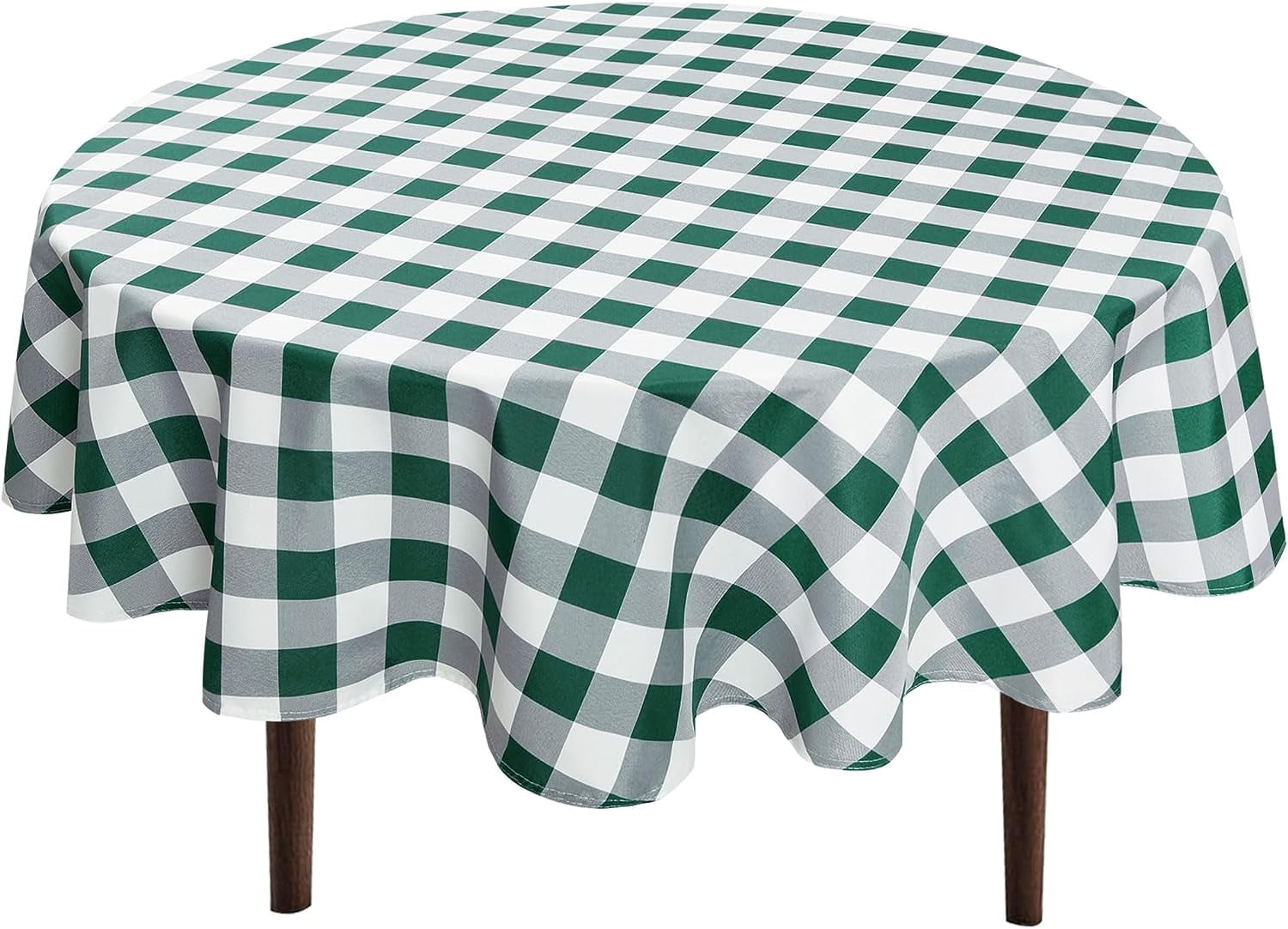 Checkered Round Tablecloth 40 Inch - Waterproof Stain and Wrinkle ...