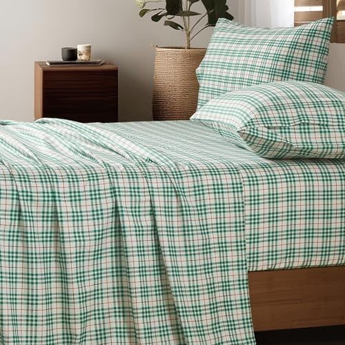 Checkered Sheets Queen Size，Deep Pocket Queen Sheets up to 18 Inch ...