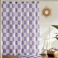 Checkered Shower Curtain, Lavender Purple Shower Curtains for Bathroom ...