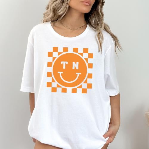 Checkered Smiley Face Tennessee Transfer - Tennessee Football ...