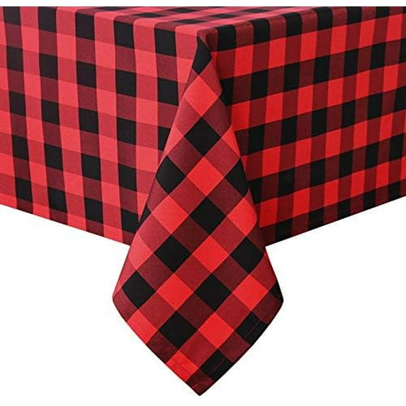 Checkered Square Tablecloth - Stain Resistant, Waterproof and Wrinkle ...