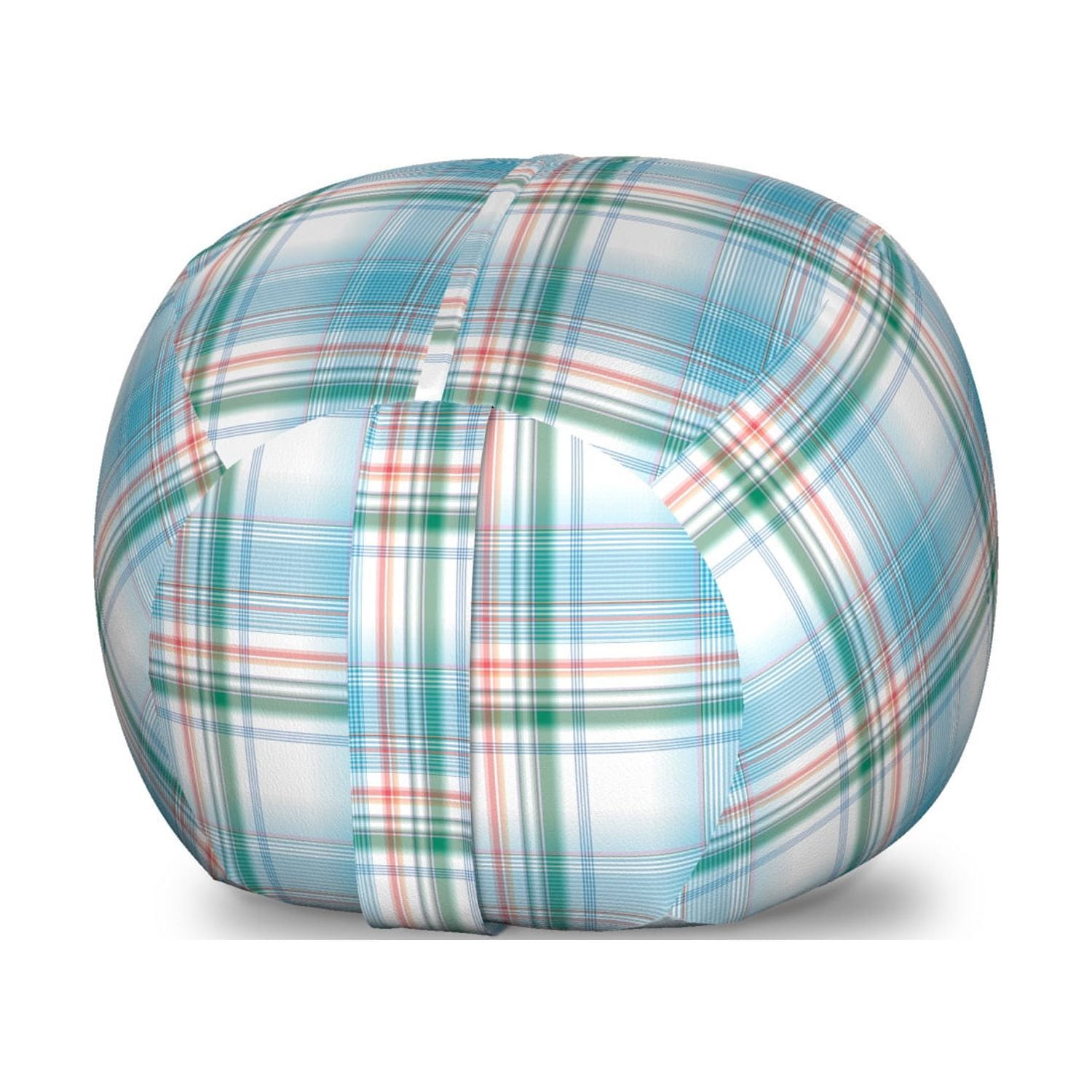 Checkered Storage Toy Bag Chair, Pastel White Blue Checkered Pattern ...