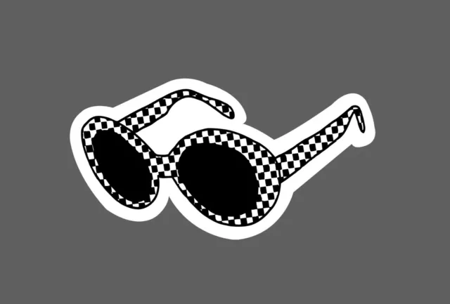 Checkered Sunglasses Sticker Waterproof Sticker Phone Decal Water ...