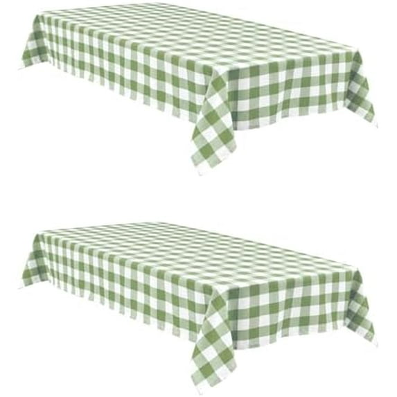 Checkered Table Cloths Rectangle, 2 Pack，60 x 120 inch - Waterproof ...
