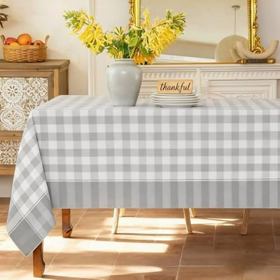 Checkered Tablecloth-Country Gingham Table Cloth-Rustic Farmhouse Plaid ...