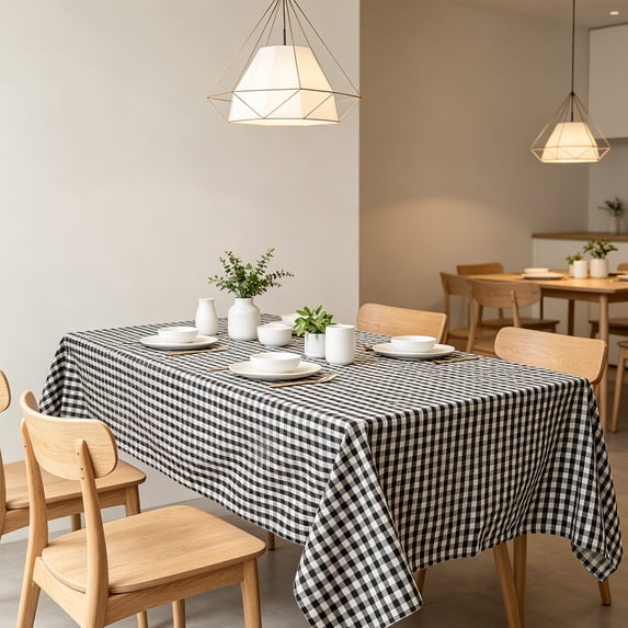 Checkered Tablecloth, Fresh Rustic Farmhouse Table Cover with ...