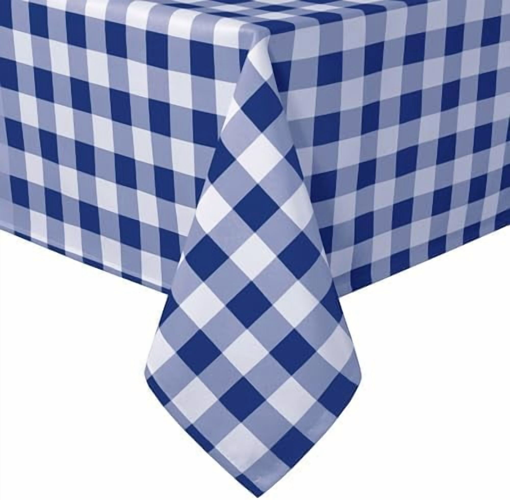 Checkered Tablecloth Rectangle - Waterproof and Wrinkle Resistant Table ...