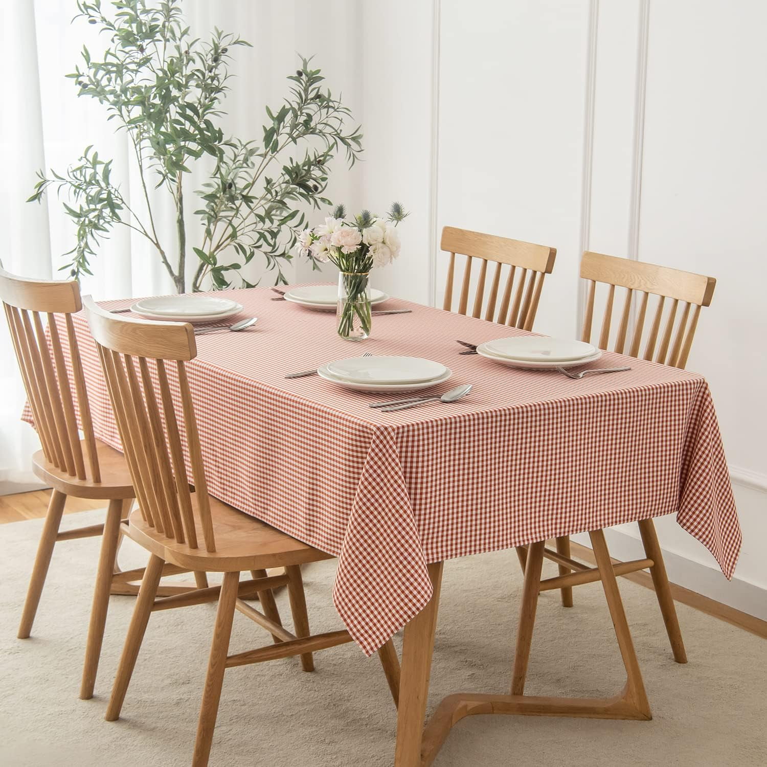 Checkered Tablecloth Stain Resistant Waterproof, Wrinkle Resistant ...
