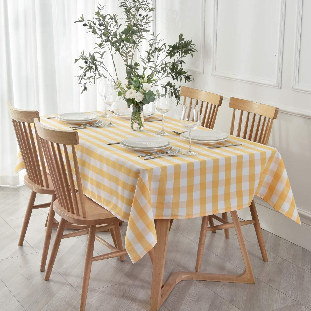 Checkered Tablecloth Stain Resistant Waterproof and Wrinkle Resistant ...