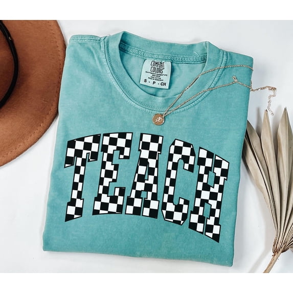 Checkered Teacher Tshirt Cute Teacher Appreciation Gift Trendy Teach ...