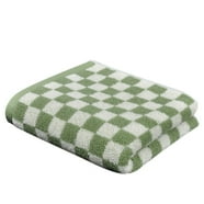 Mainstays Performance Checkered Bath Towel, 54" x 30", Sage - Pack of 4 ...