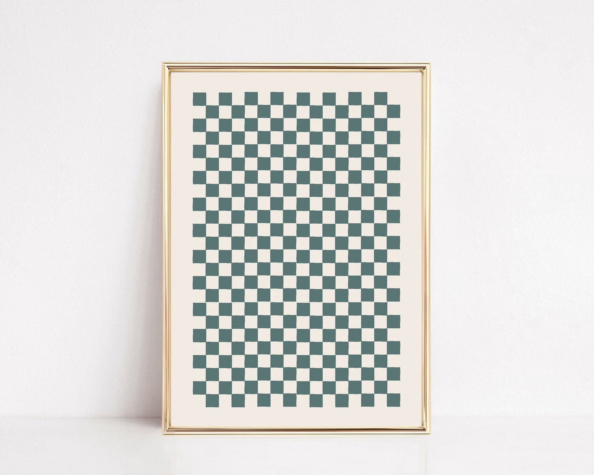 Checkered Wall Art Groovy Wall Art Retro Wall Art Mid Century Modern ...