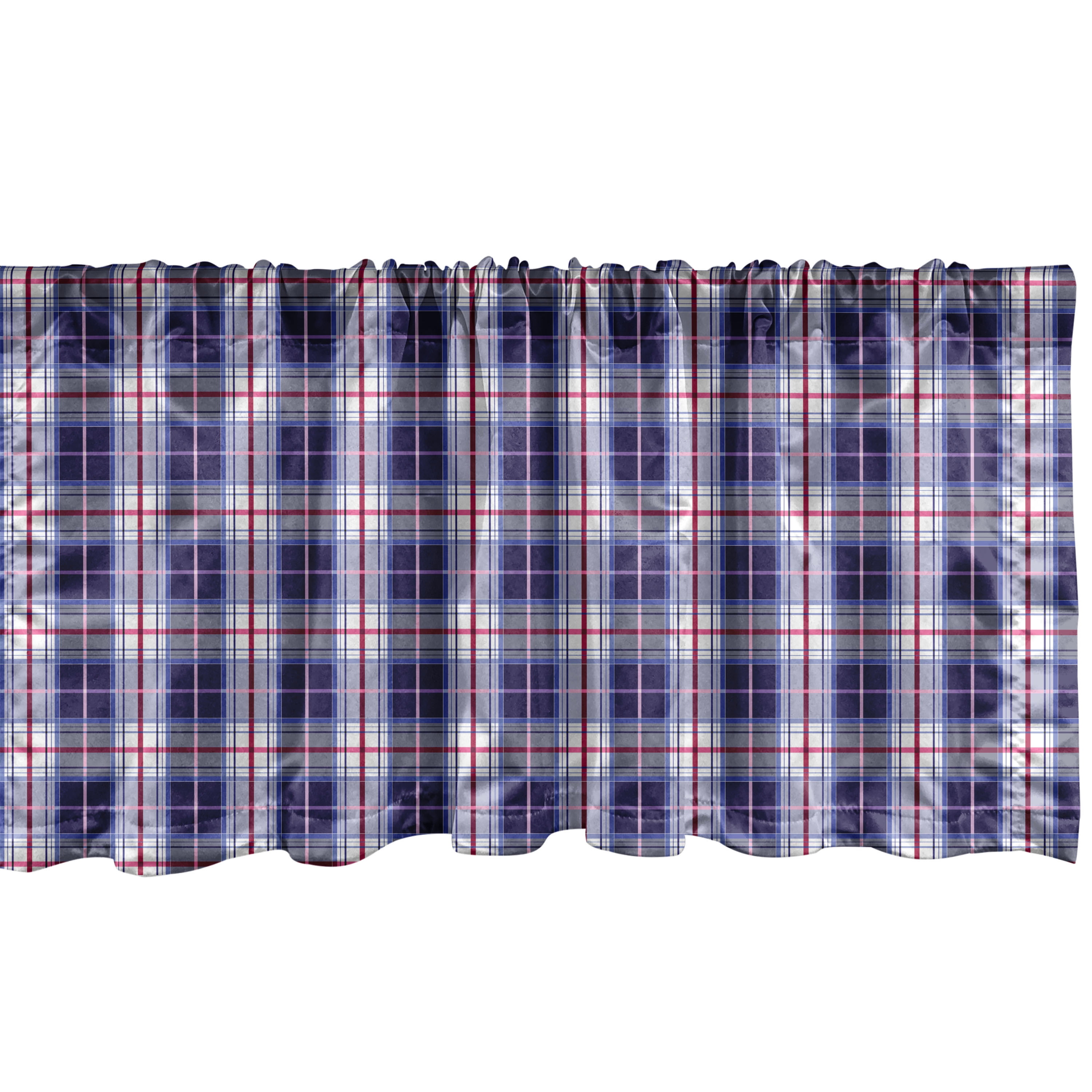 Checkered Window Valance Pack of 2, Classical Vintage Design with ...