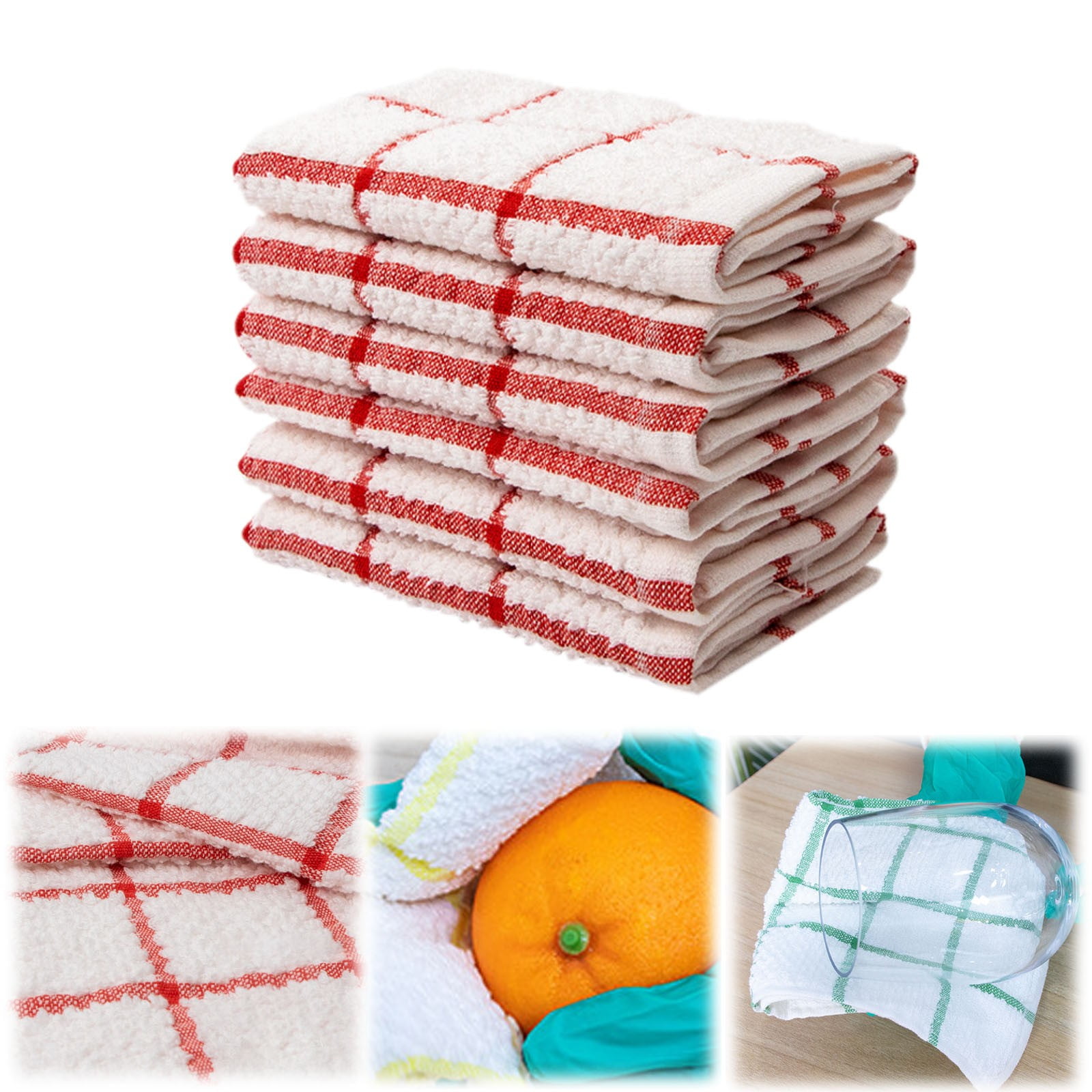 Checkered cloth, multi-functional household dishwashing cloth|Red ...