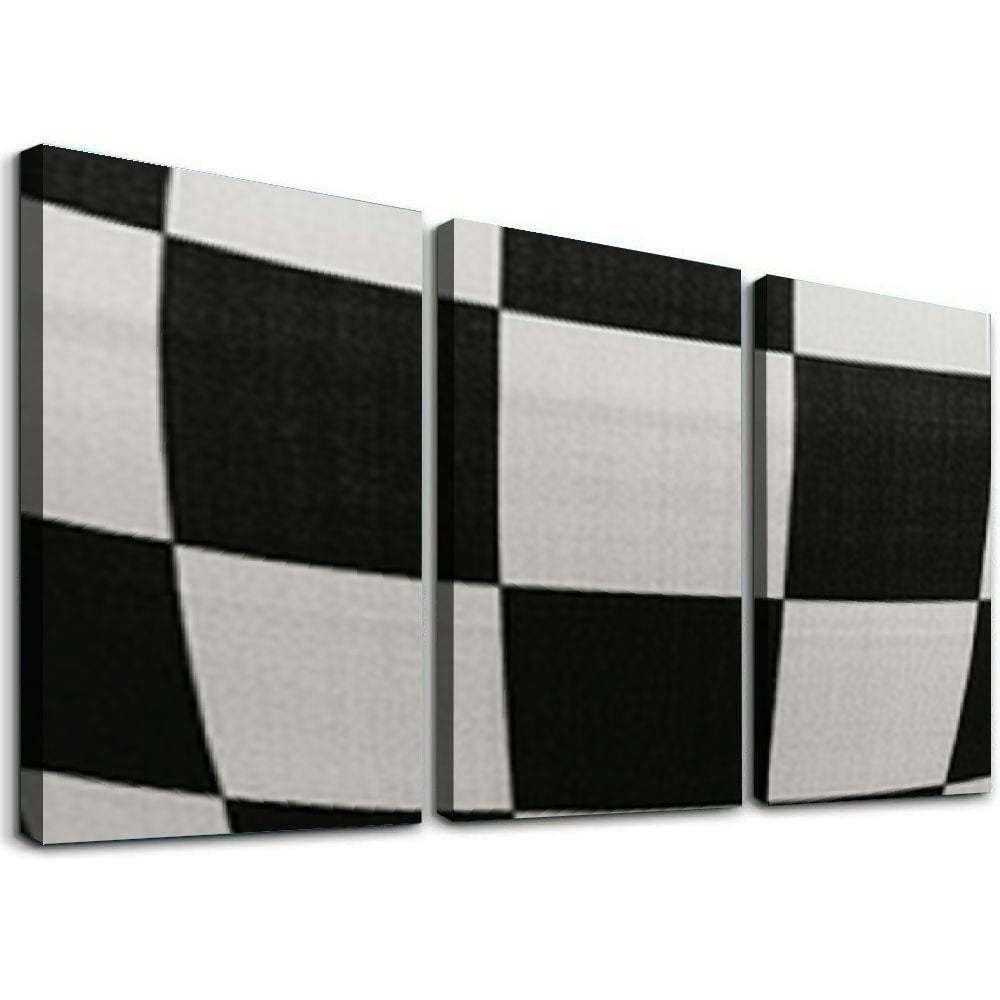 Checkered pattern Modern Canvas Prints Living Room Bedroom Home Office ...