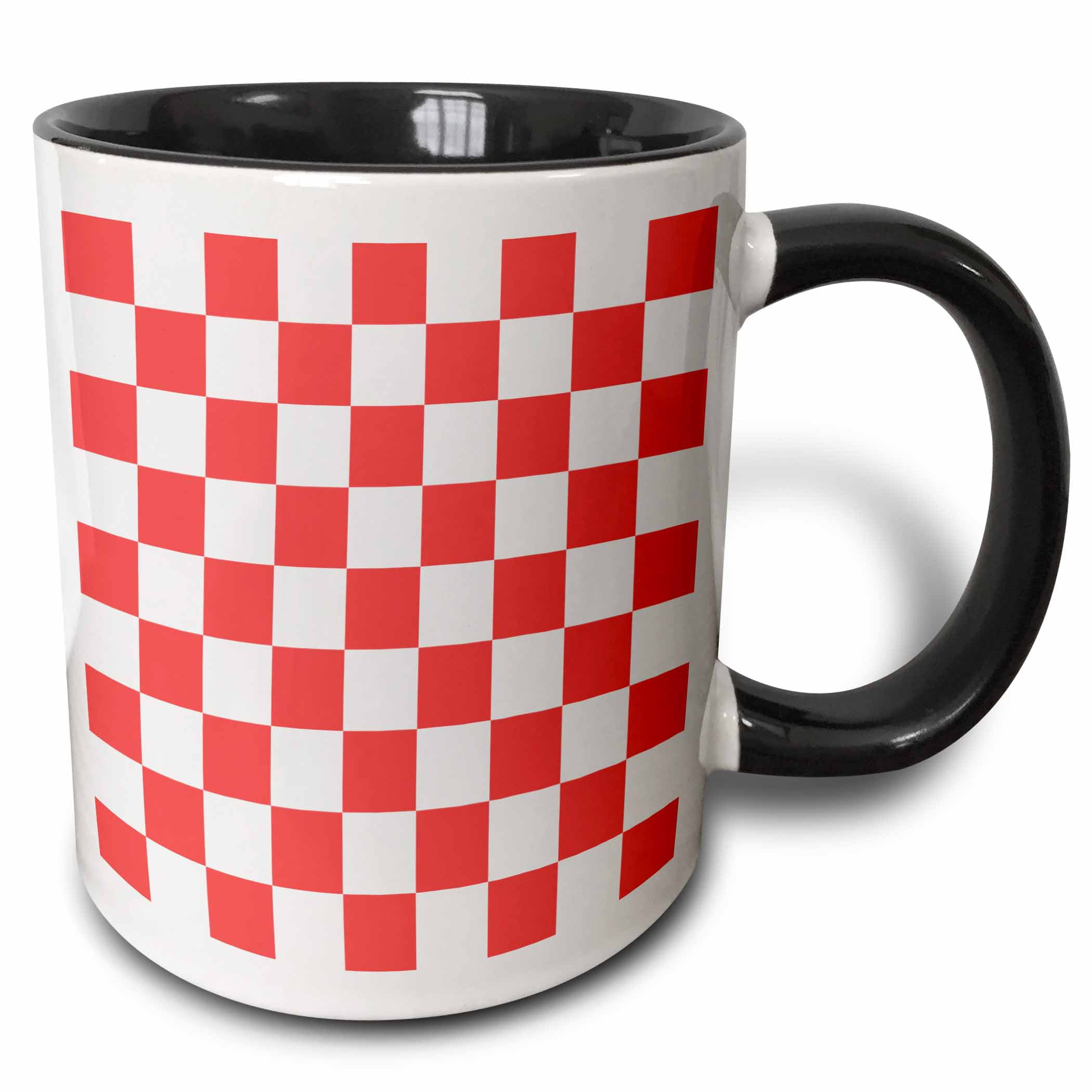 Checkered red and white squares pattern - bold bright check checked ...