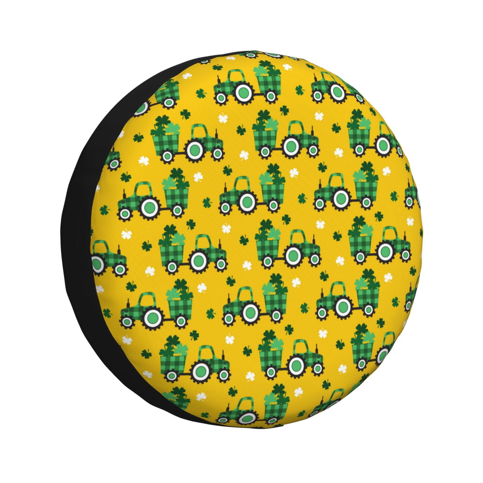 Checkered tractor St Patrick's yellow Spare Tire Cover for Trailer ...