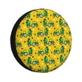 Checkered tractor St Patrick's yellow Spare Tire Cover for Trailer ...