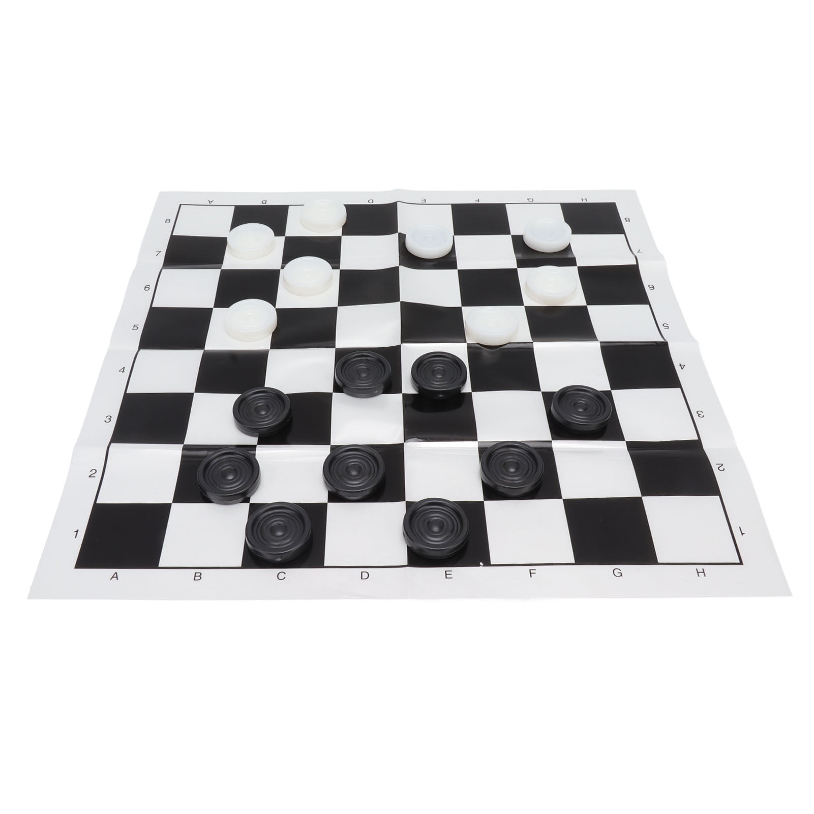 Checkers Board Game, Lightweight Checkers Pieces Set Black White ...