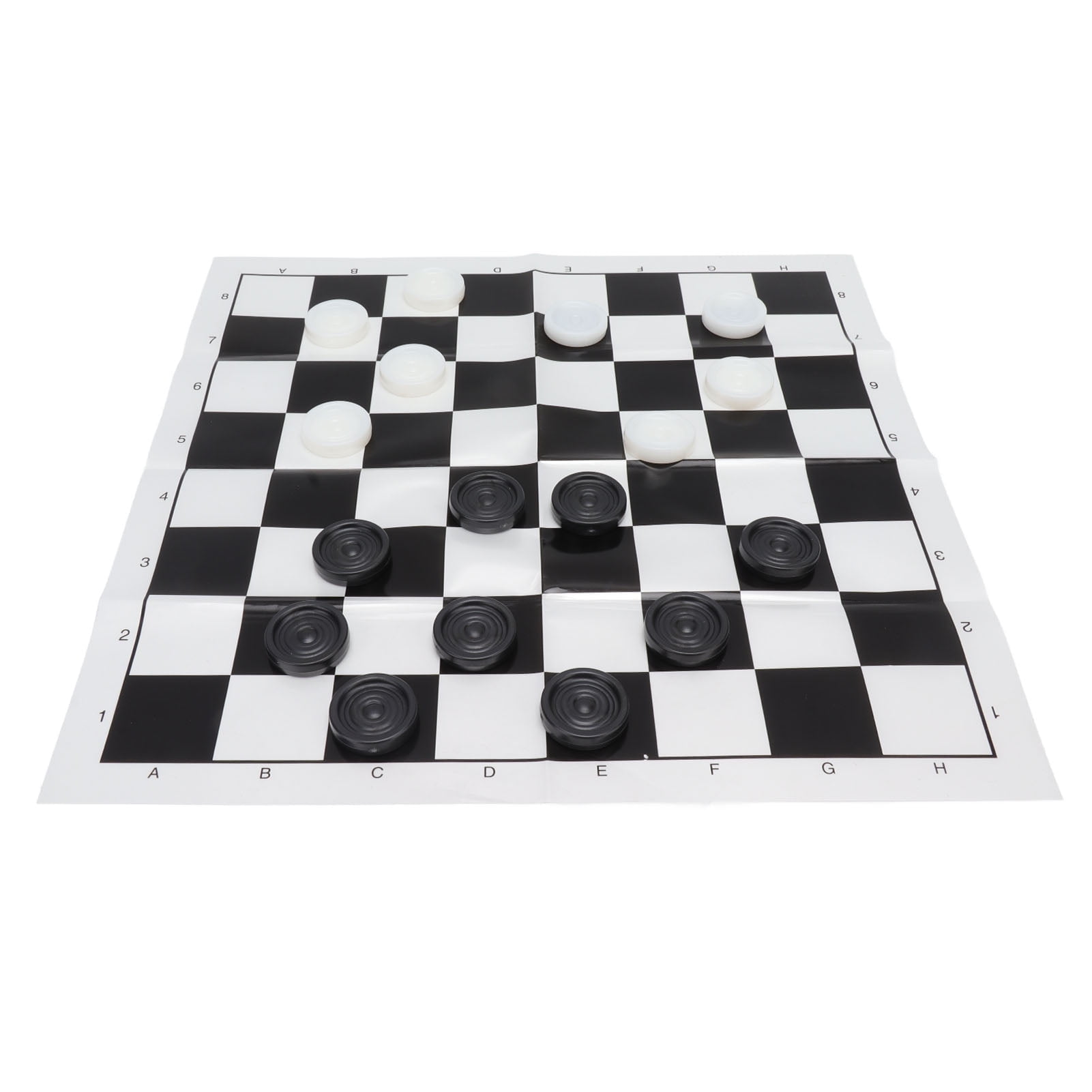 Checkers Board Game, Lightweight Checkers Pieces Set Black White ...