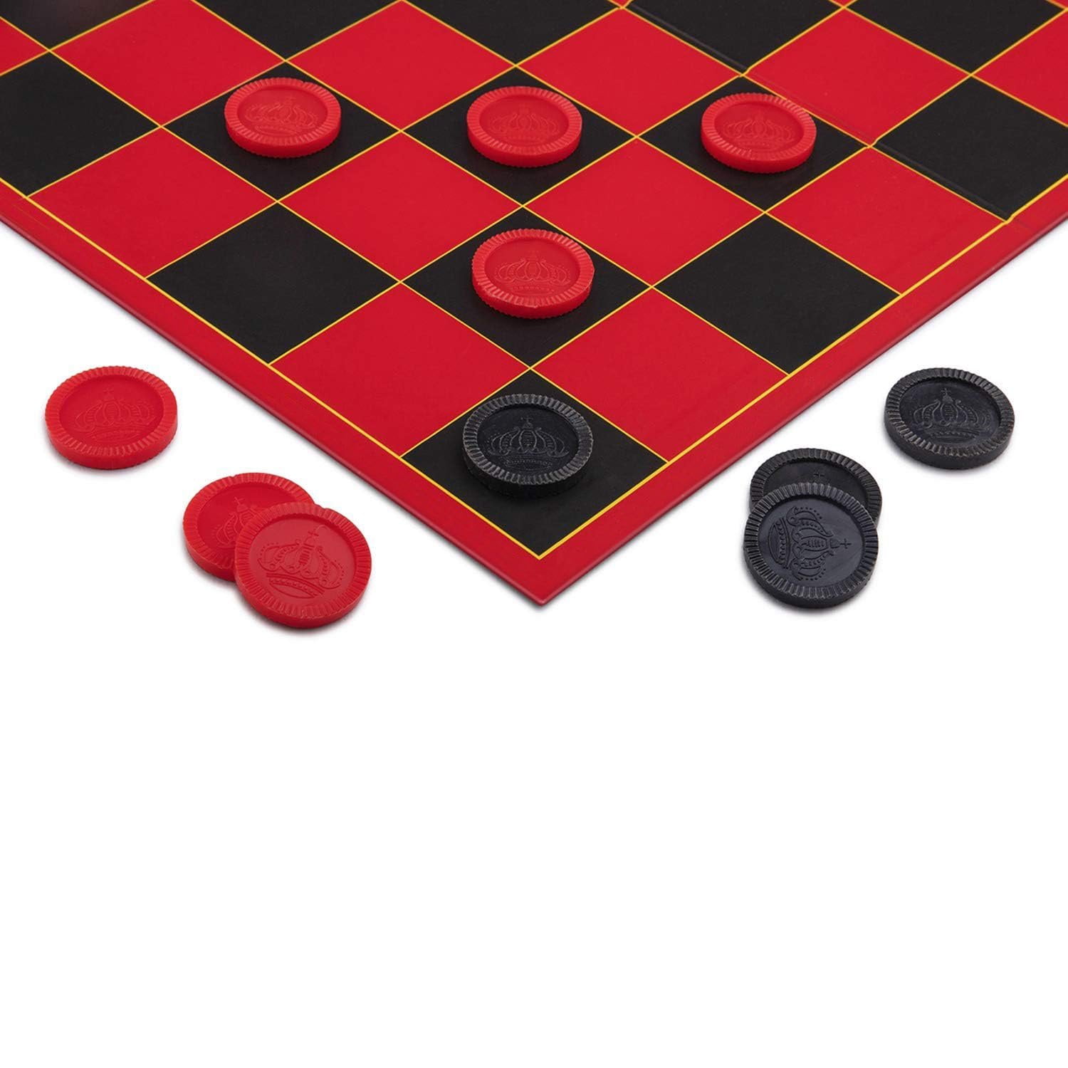 Point Games Classic Checkers Board Game - Interlocking Pieces with ...