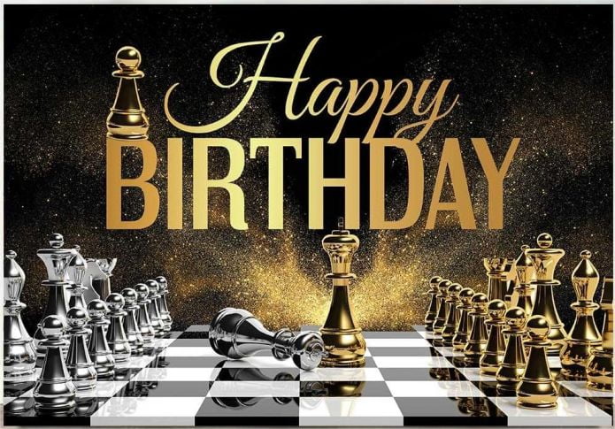 Checkers Chess Backdrop Black White Racing Pattern Birthday Theme ...