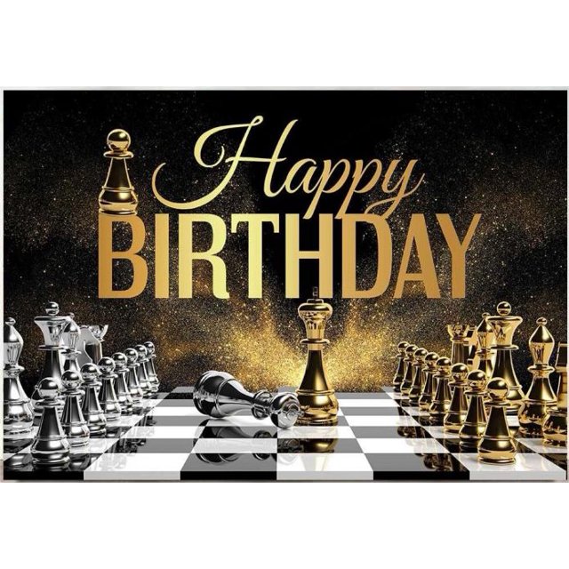 Checkers Chess Backdrop Black White Racing Pattern Birthday Theme ...