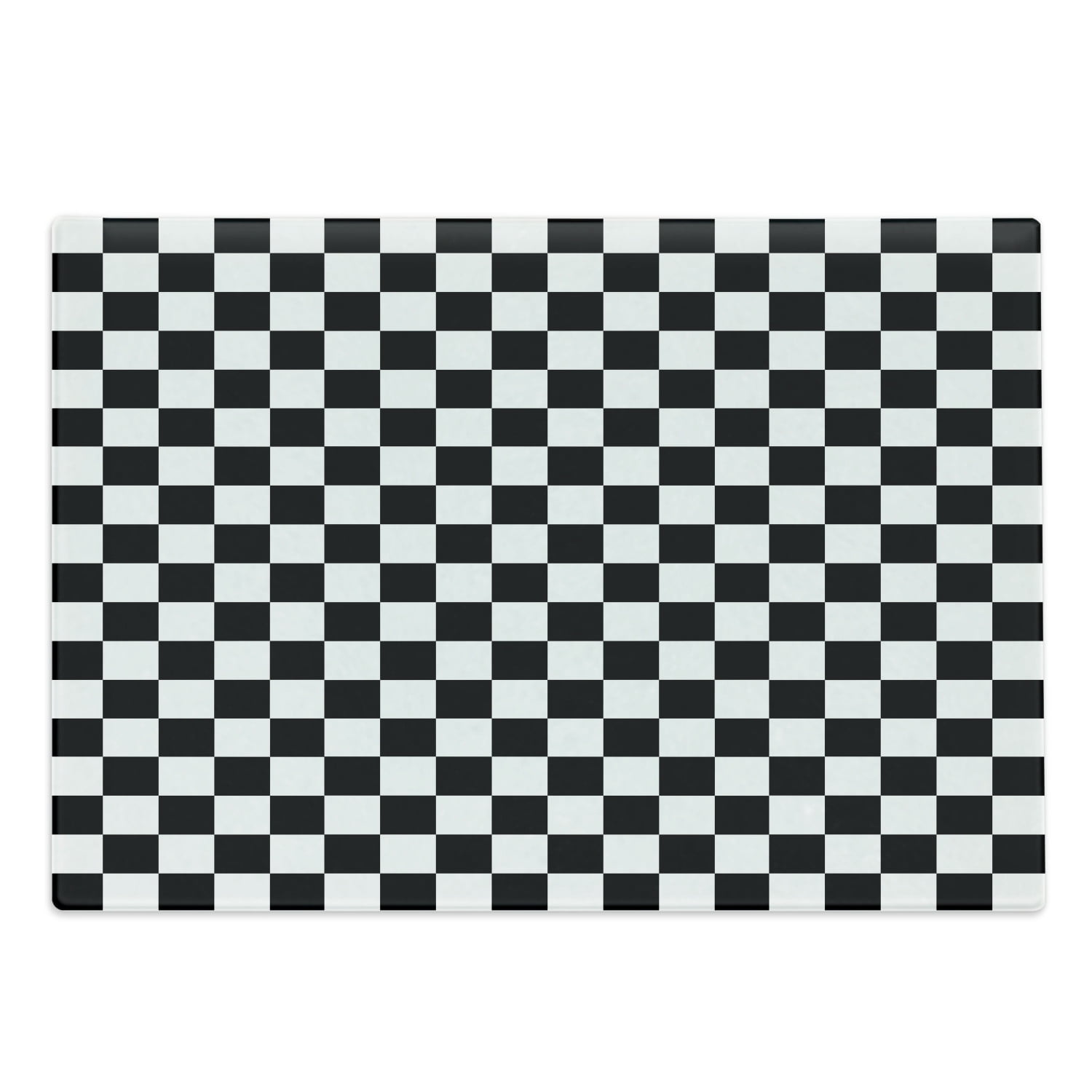 Checkers Game Cutting Board, Geometric Grid Style Monochrome Squares in ...