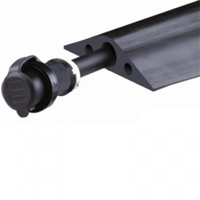 Cable Protector, 1-3/8 in H, 5 ft L, 5-3/4 in W, 1 Channel, Rubber ...
