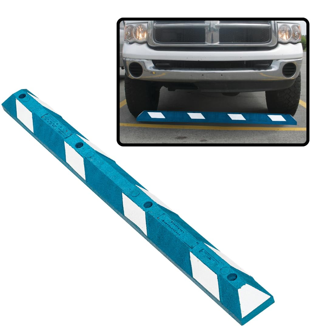 Checkers Park-It® 6 Foot Long 100% Recycled Rubber ADA Compliant ...