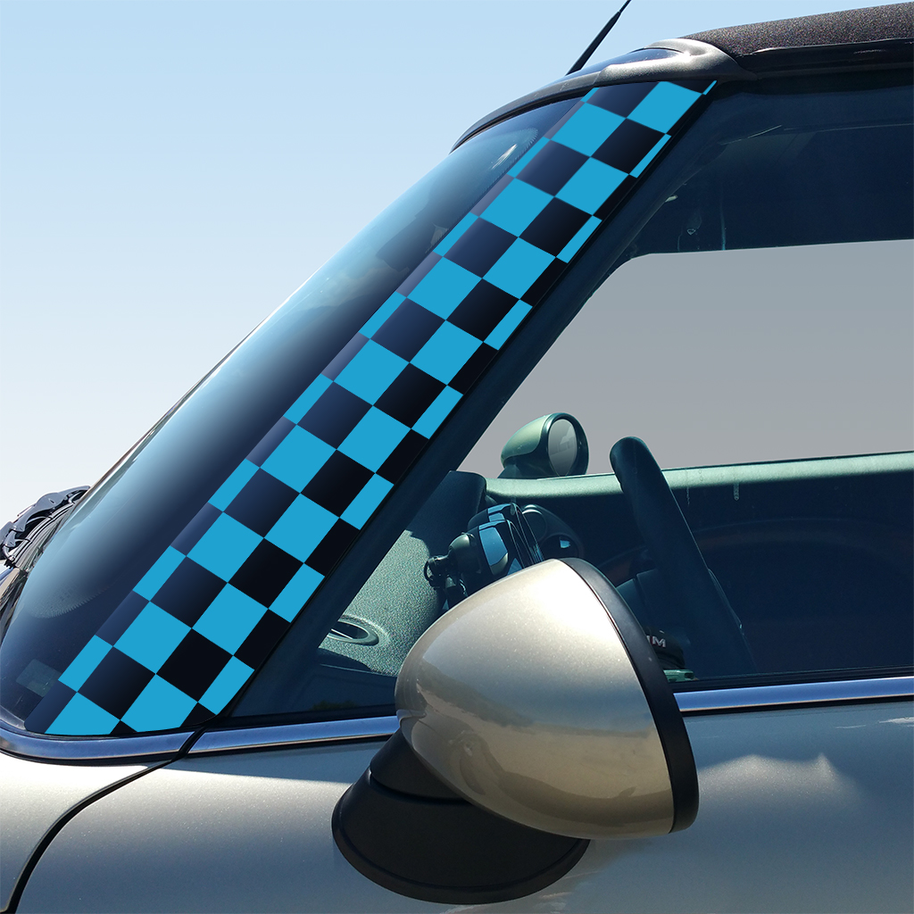 Checkers Pillar Vinyl Decals for 2nd Gen MINI Cooper R55 R56 R57 - Set ...