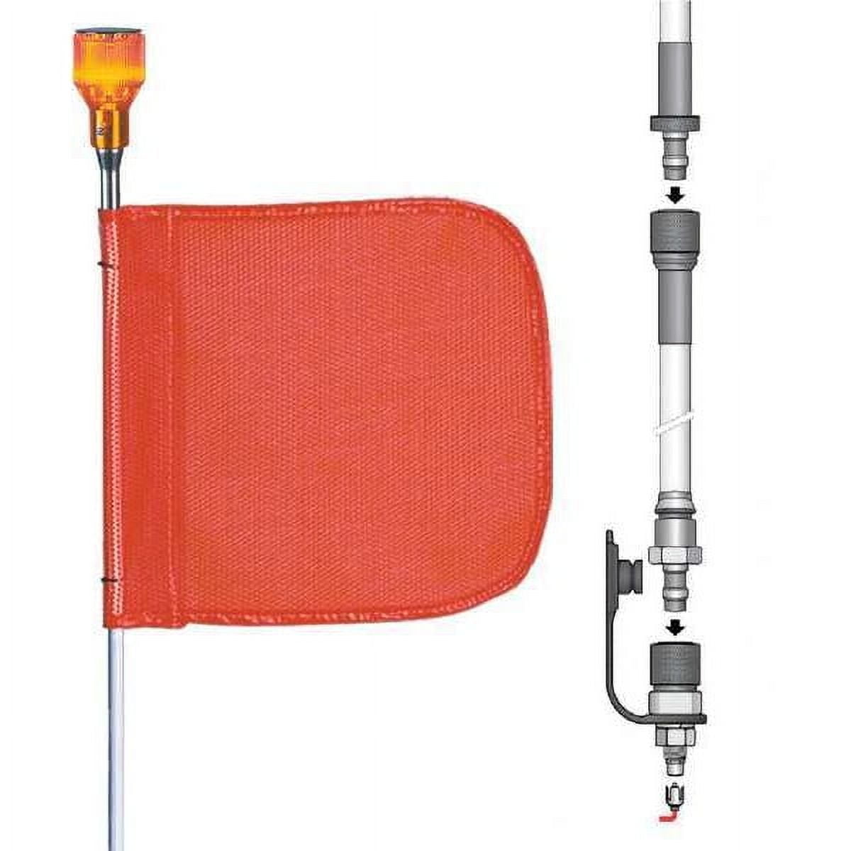 Checkers Warning Whip,10 ft.,Includes Flag FS10L-SPQD-O - Walmart.com