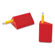 Checkers Wheel Chock,17" D,14" H,14" W,Orange UC1210 - Walmart.com