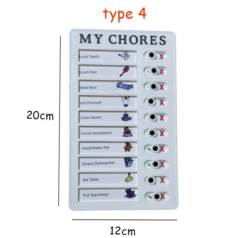Checklist Daily Task Planning Board To Do List Pad Detachable Chores Wall Hanging Memo Plastic ...
