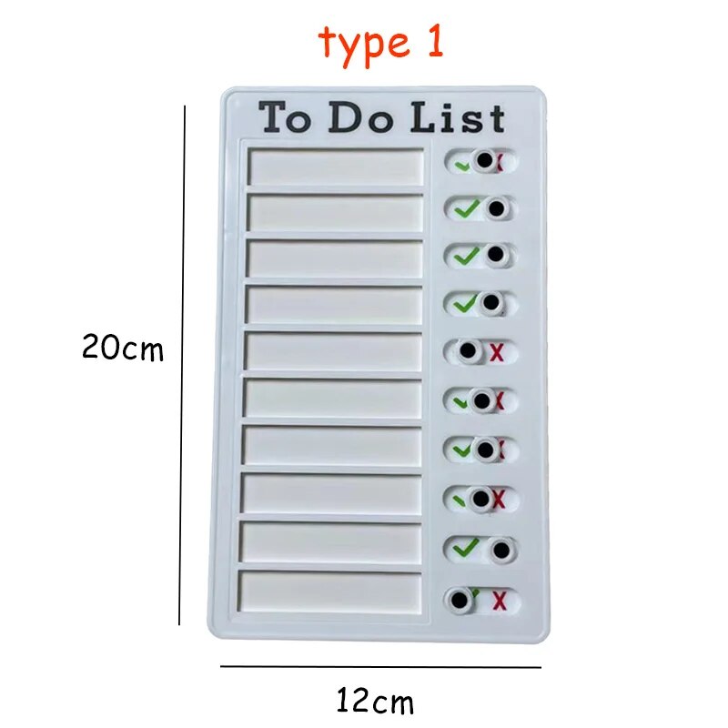 Checklist Daily Task Planning Board To Do List Pad Detachable Chores Wall Hanging Memo Plastic ...