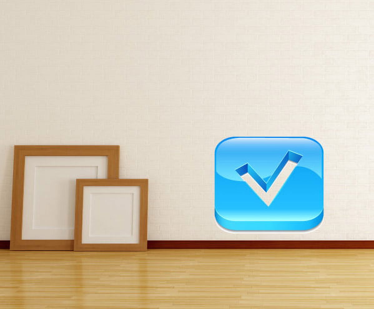 Checkmark Wall Decal - Vinyl Decal - Car Decal - Idcolor004 - 25 Inches ...