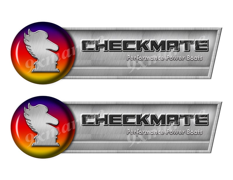 Checkmate 80s Sticker set - 10"x3". Remastered Name Plate - Walmart.com