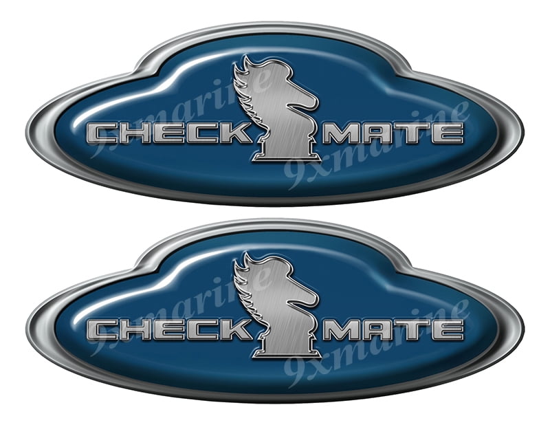 Checkmate Boat Oval Sticker set - Name Plate - Walmart.com