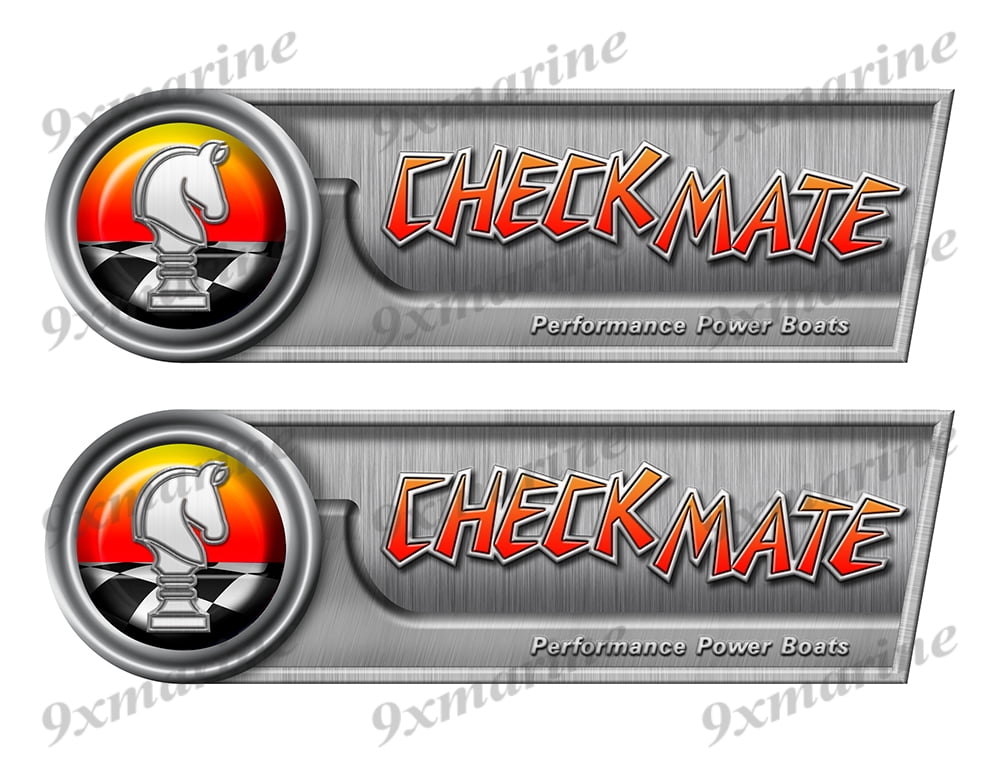 Checkmate Retro Sticker set - 10"x3". Remastered Name Plate - Walmart.com