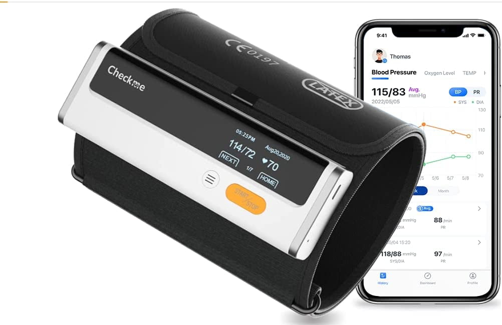 Checkme Bluetooth Blood Pressure Monitor and EKG Monitor | Wireless ...
